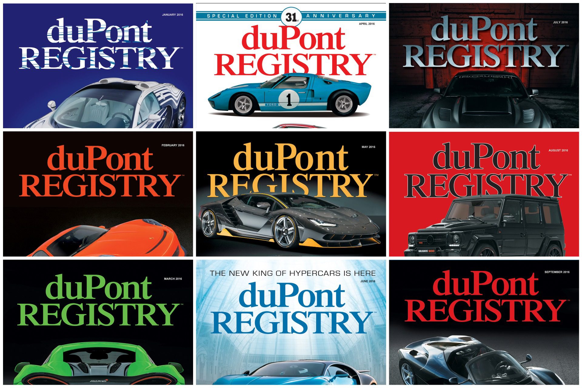 duPont REGISTRY 40th Anniversary - Cover Cars: 2016 – duPont REGISTRY News
