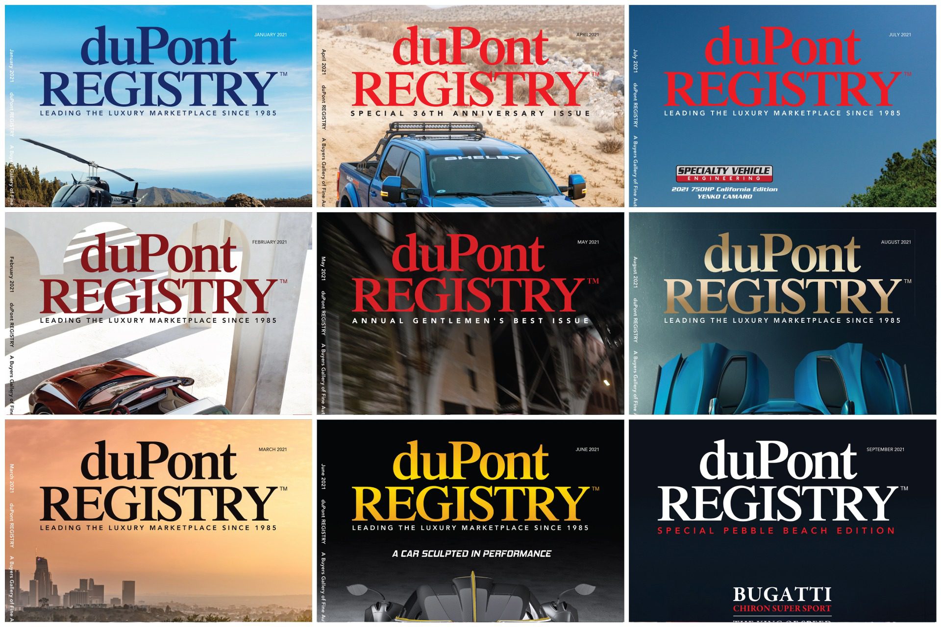 duPont REGISTRY 40th Anniversary - Cover Cars: 2021 – duPont REGISTRY News