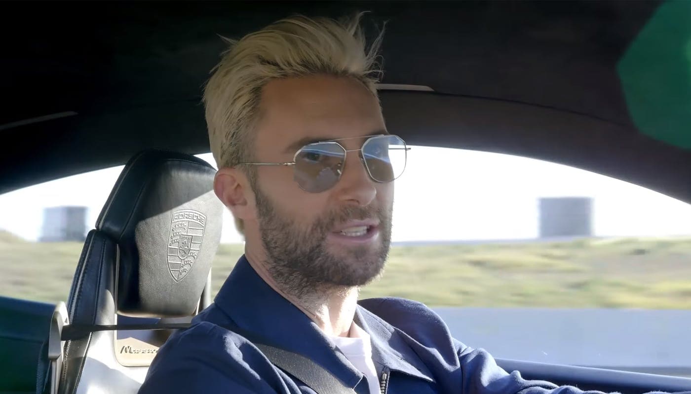 Adam Levine Test Drives the Unreleased Electric Porsche – duPont ...