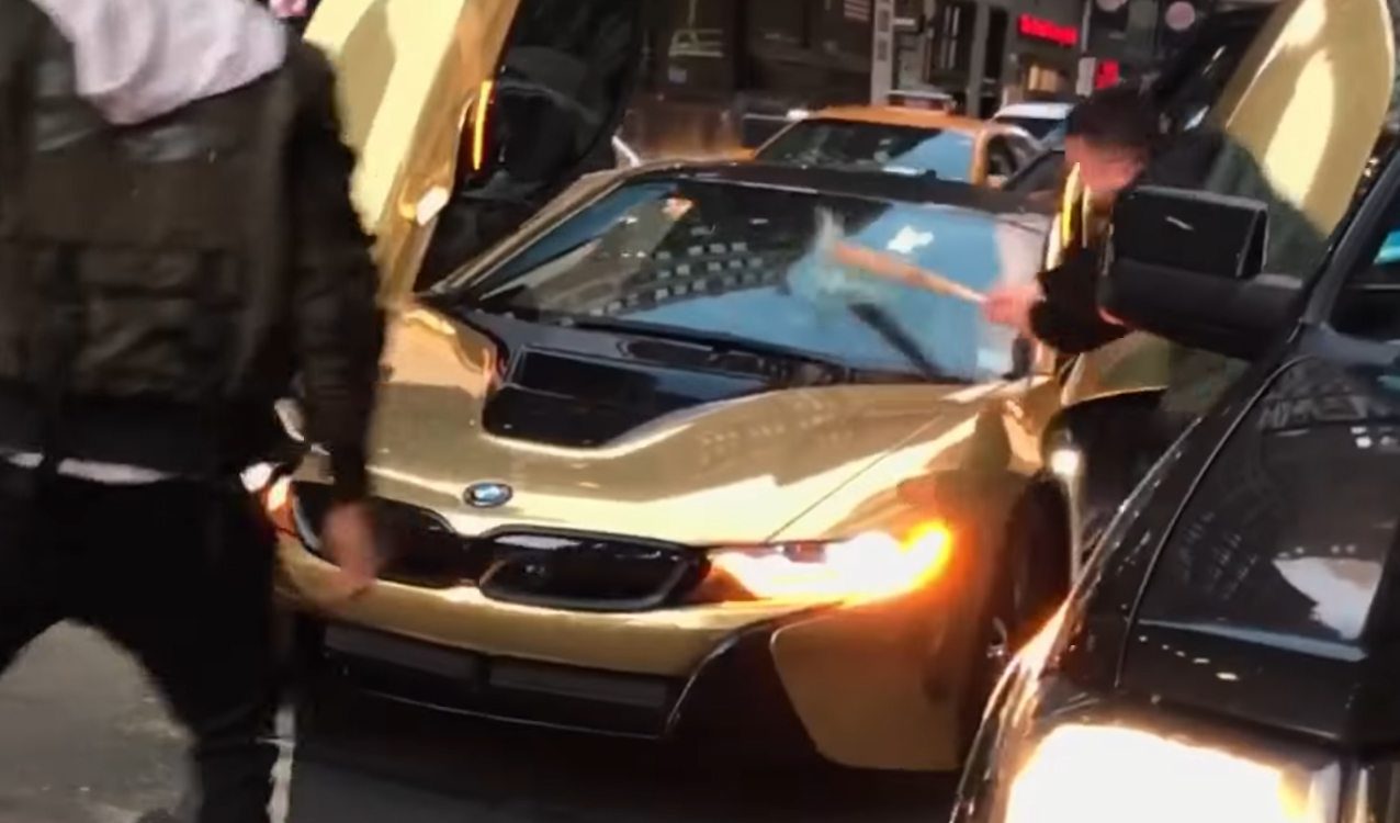 Coby Persin's Gold BMW i8 Smashed With Bat by Angry Guy – duPont ...