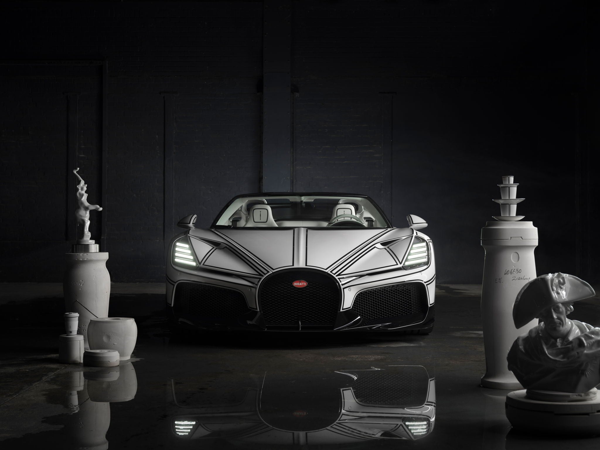 Bugatti Reveals The One-Off W16 Mistral 'Blanc Éternel' Inspired by Ro ...