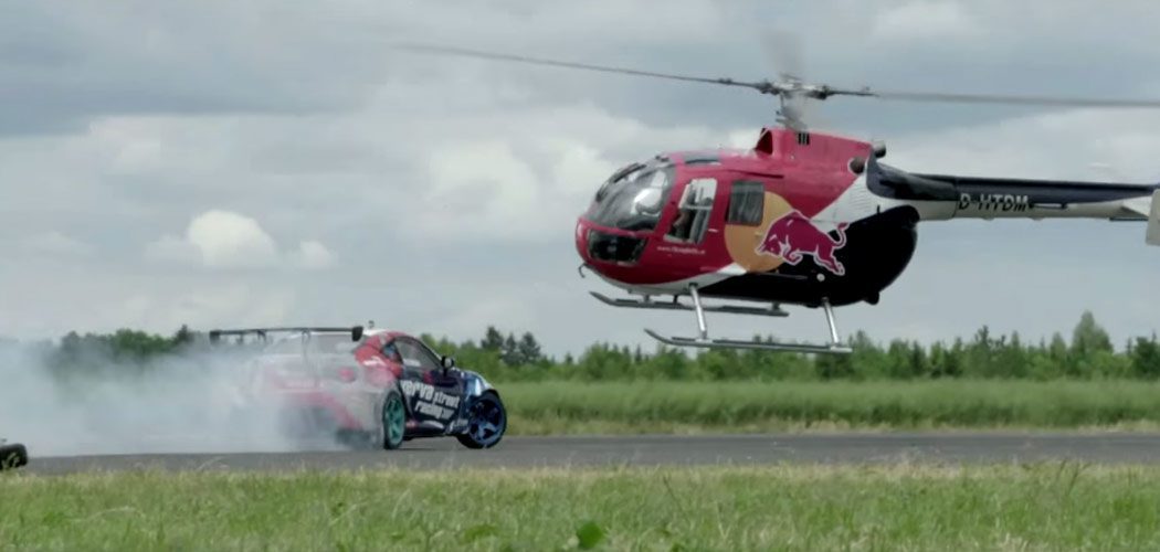 Chase Between Helicopter and Drifting Race Car by Red Bull – duPont ...