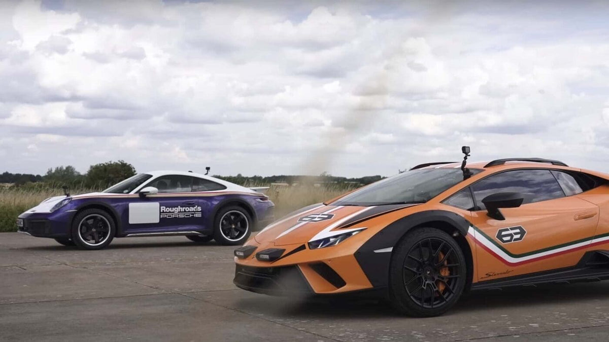 Watch The Lamborghini Huracan Sterrato & Porsche 911 Dakar Drag Race ...