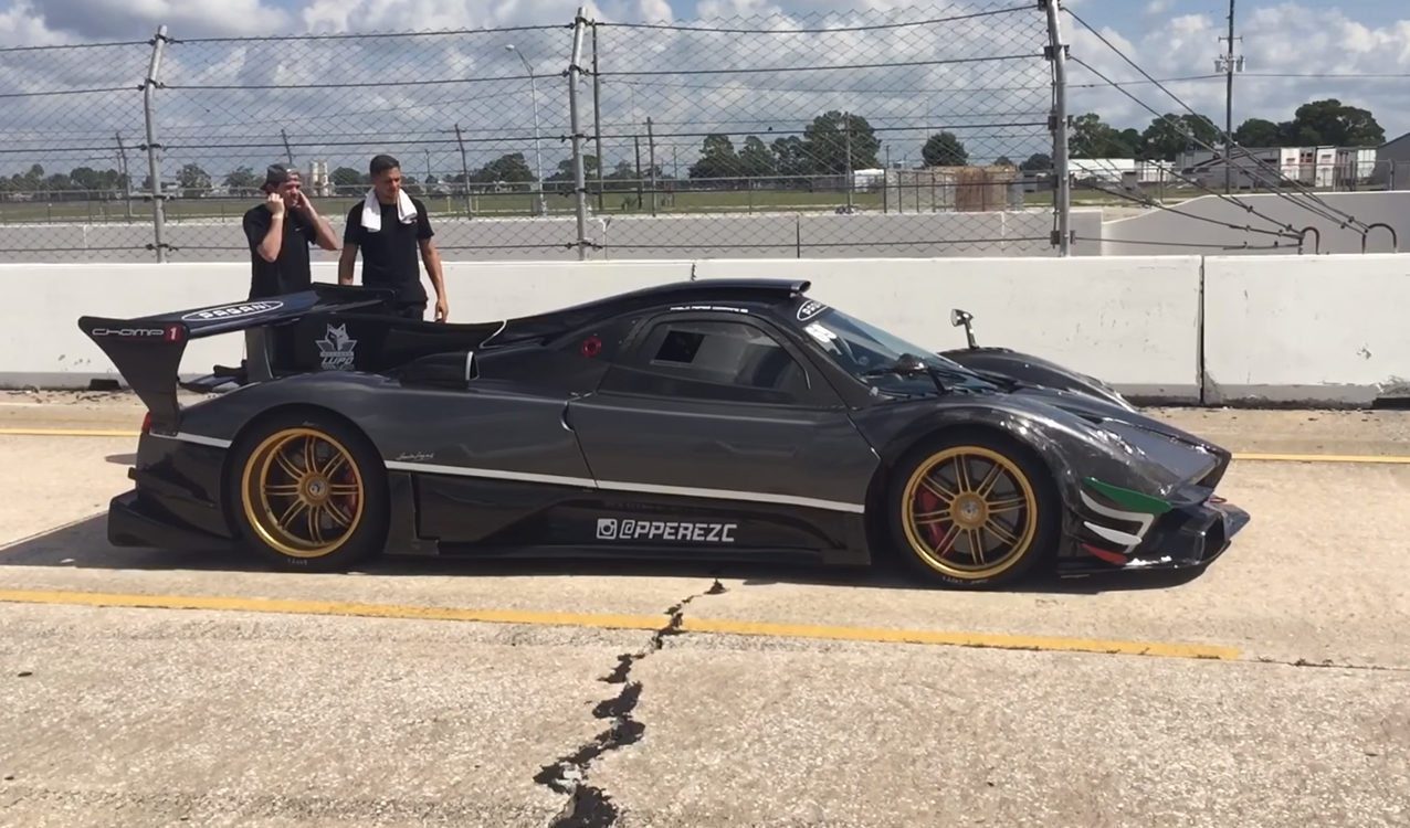 Rare Pagani Zonda Revolucion Racing and Pit Stops at Sebring