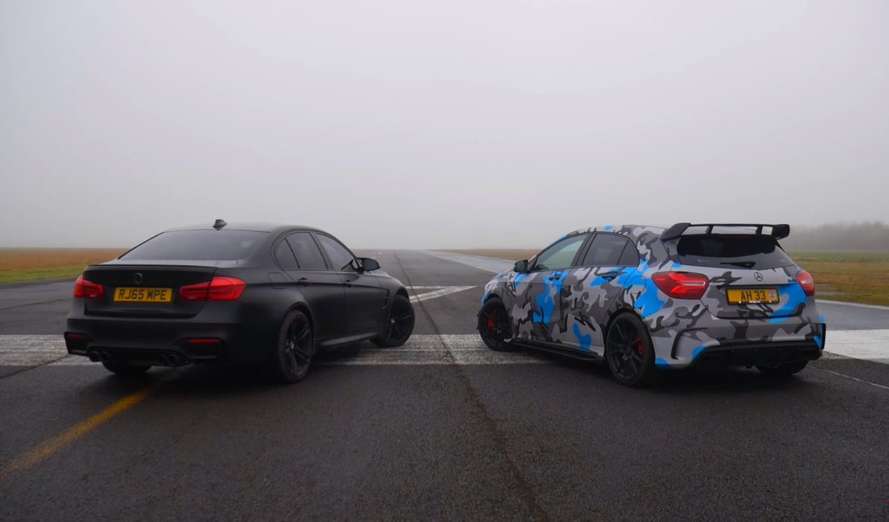 German Drag Race: BMW M3 vs Mercedes-AMG A45