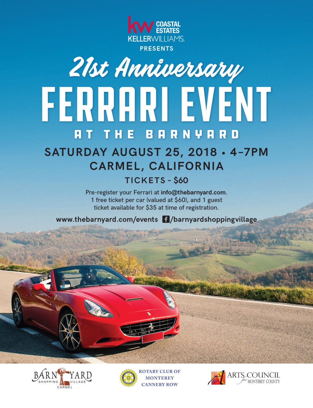 21st Anniversary Ferrari Event at the Barnyard