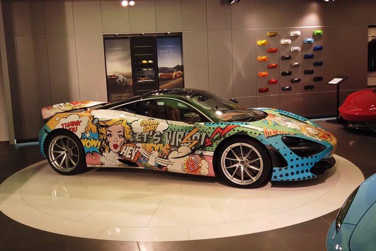 McLaren 720S "Art Car" Covered in Comic Book Wrap