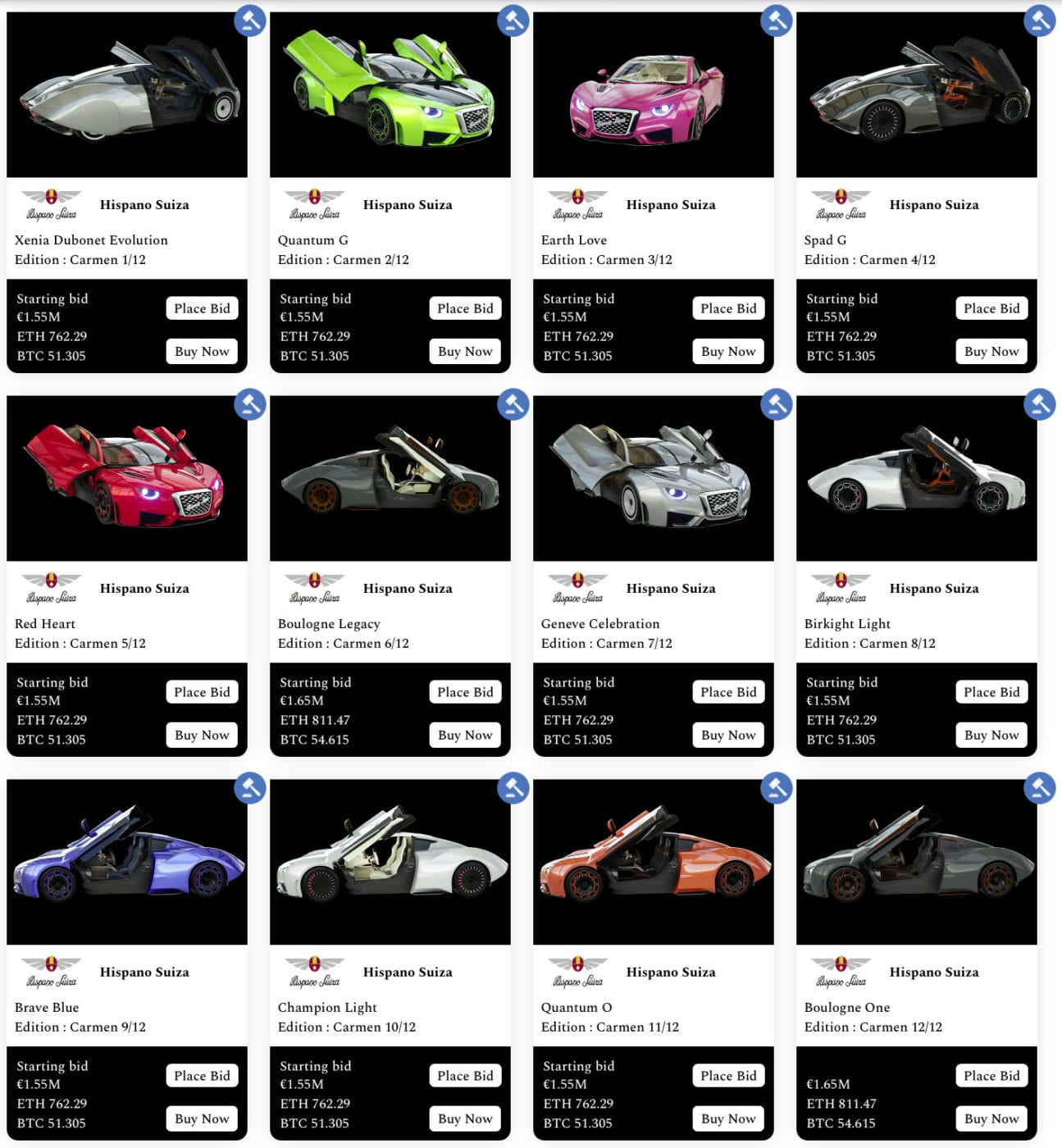 12 Hypercars are Being Sold Through NFTs by Hispano Suiza