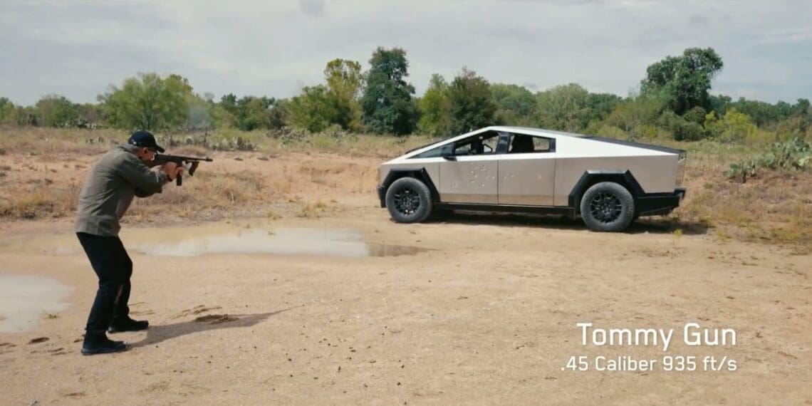 Watch The Tesla Cybertruck's Bullet-Proof Doors In Action At A Firing Range